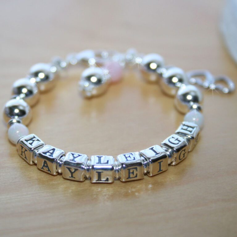 Silver Name Bracelet by Grow-With-Me® - BeadifulBABY