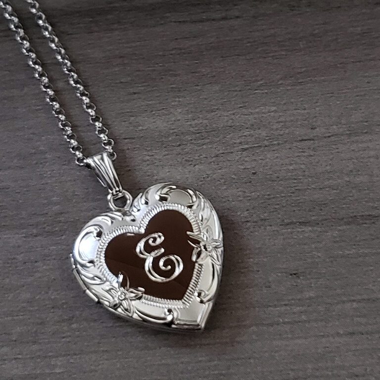Victorian Heart Locket - Engravable - BeadifulBABY