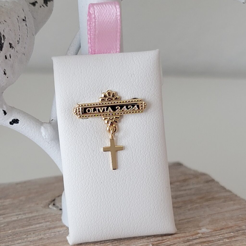 Baptism Cross Pin - BeadifulBABY